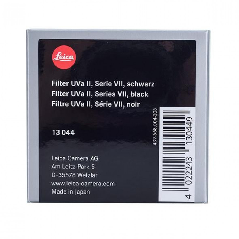 Leica Filter Uva Ii, Series Vii, Black